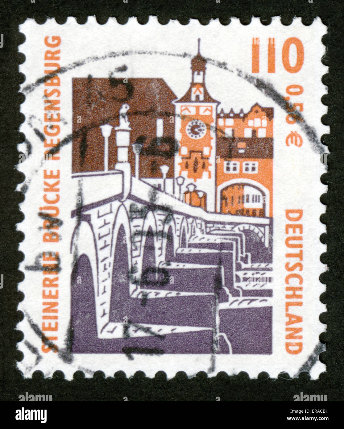 Germany, post mark,stamp, architecture Stock Photo - Alamy