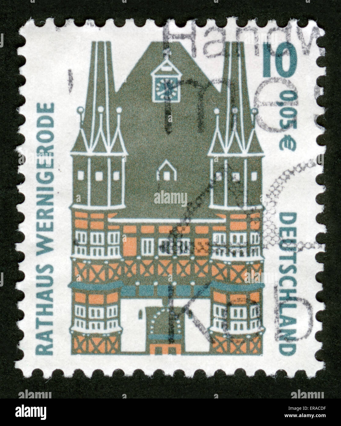 Germany, post mark,stamp,architecture Stock Photo - Alamy