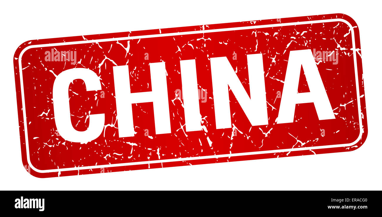 China red stamp isolated on white background Stock Photo - Alamy