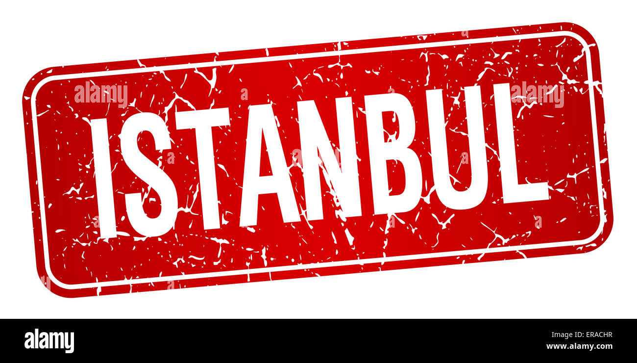 Istanbul red stamp isolated on white background Stock Photo - Alamy