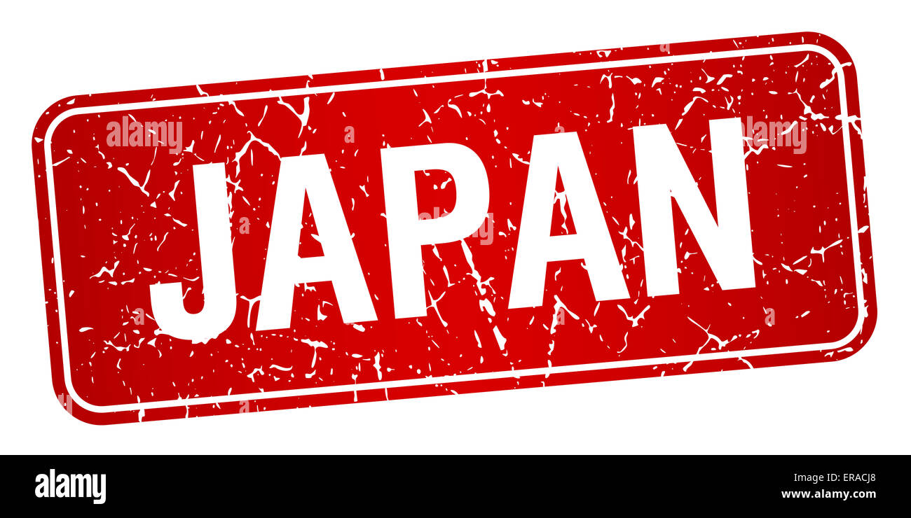Japan red stamp isolated on white background Stock Photo - Alamy