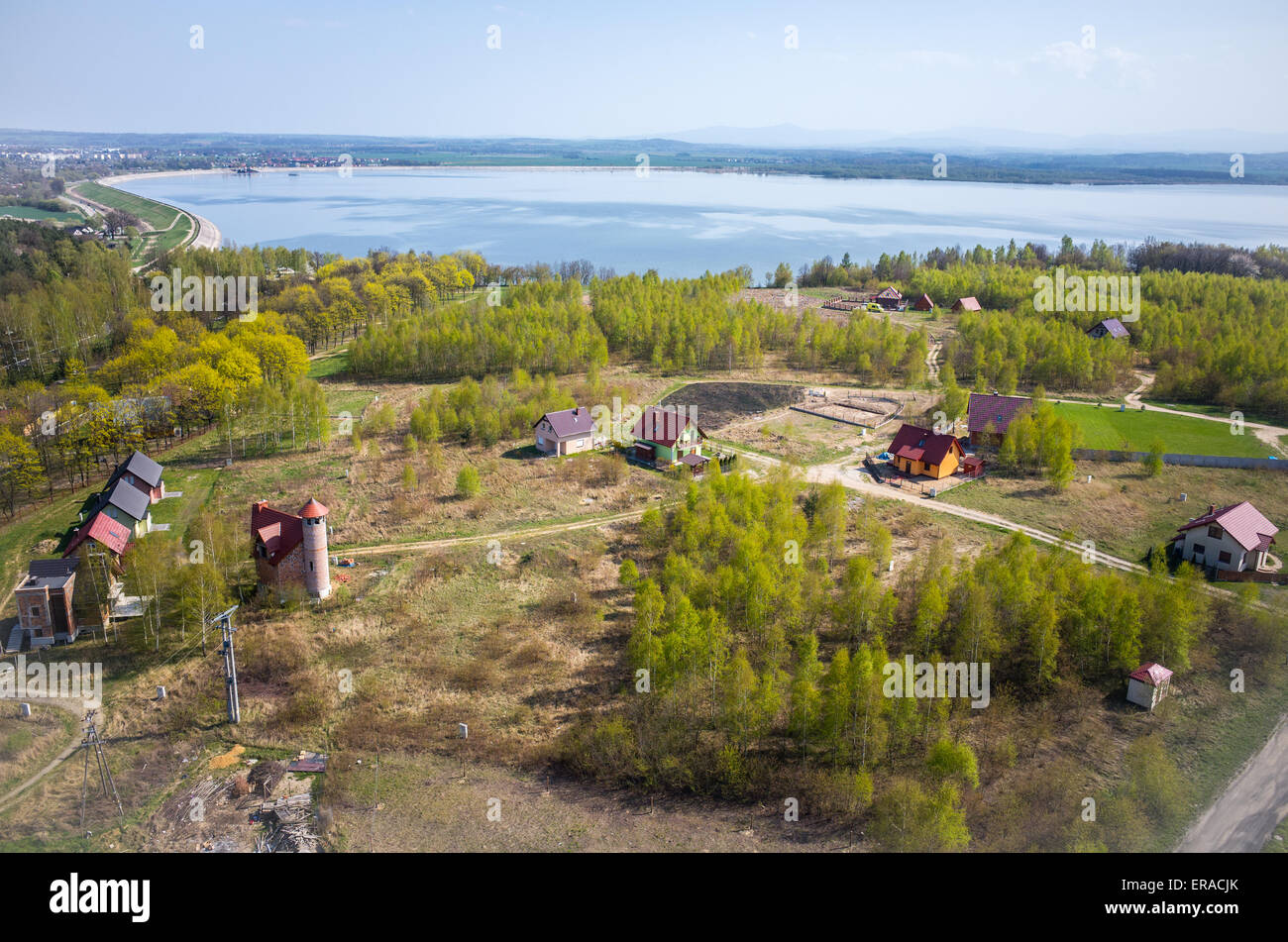 Aerial view of the lake Nysa in Poland Stock Photo - Alamy