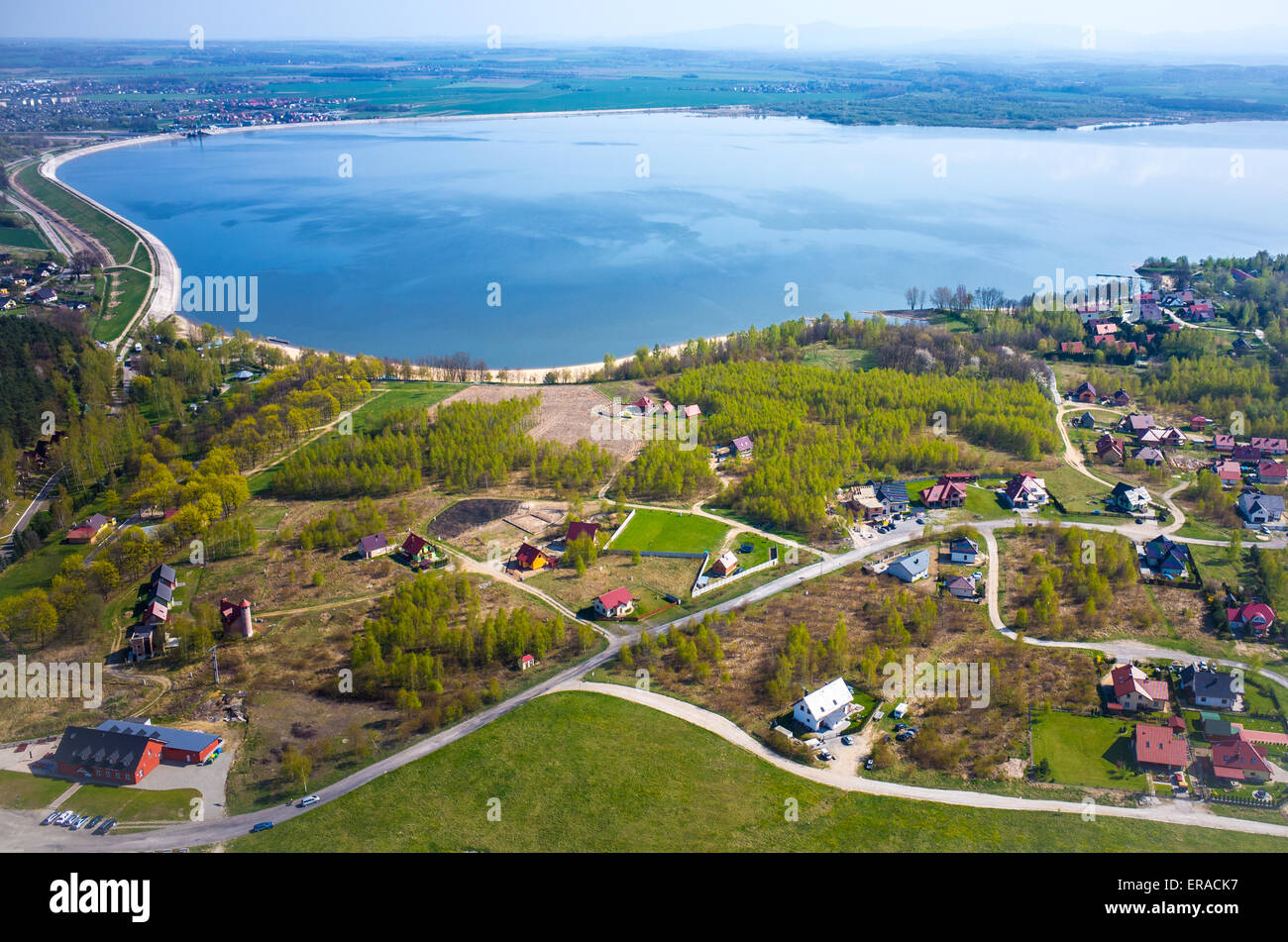 Aerial view of the lake Nysa in Poland Stock Photo - Alamy