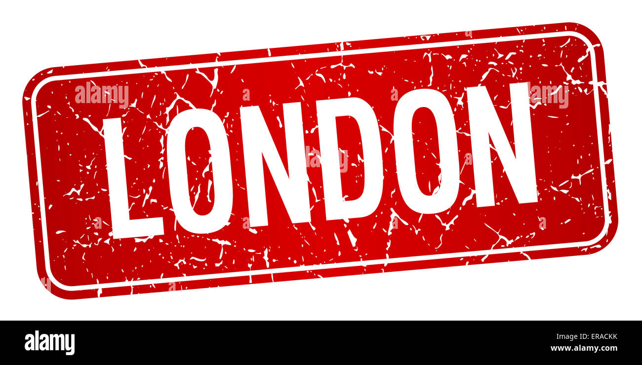 London red stamp isolated on white background Stock Photo - Alamy