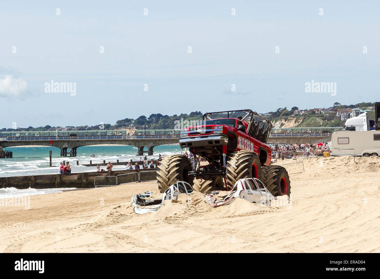 Monster Truck Rides, Bournemouth Beach May 2015 Stock Photo - Alamy