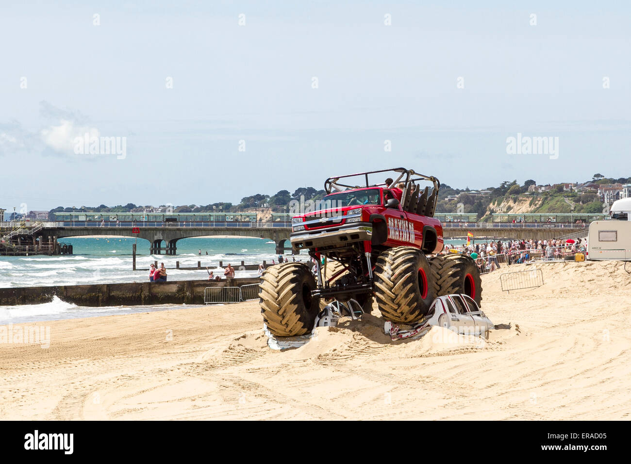 Monster Truck Rides, Bournemouth Beach May 2015 Stock Photo - Alamy