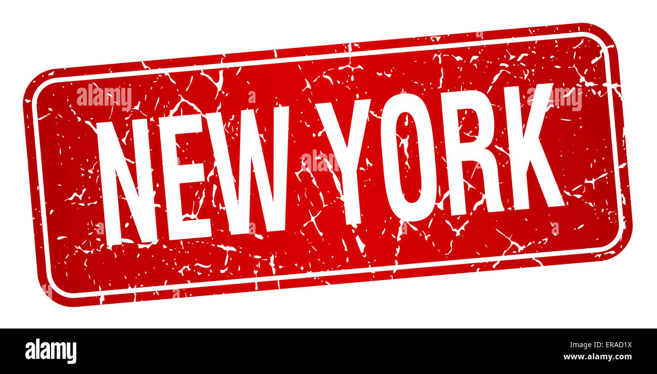 New York red stamp isolated on white background Stock Photo - Alamy