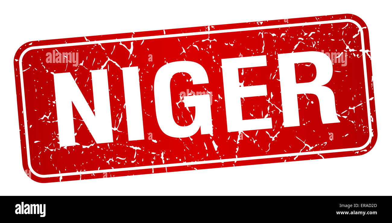 Niger red stamp isolated on white background Stock Photo - Alamy