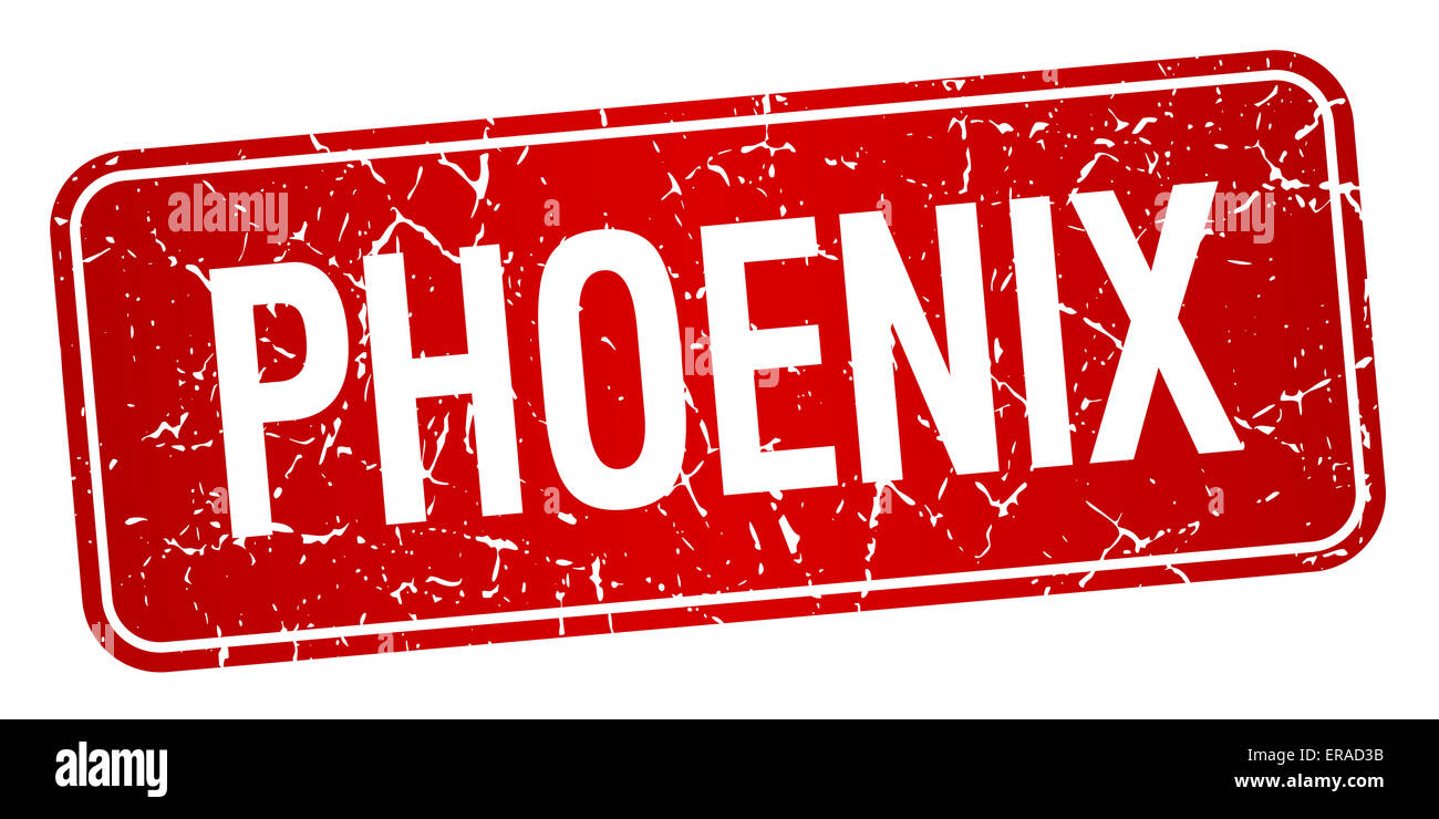Phoenix red stamp isolated on white background Stock Photo - Alamy