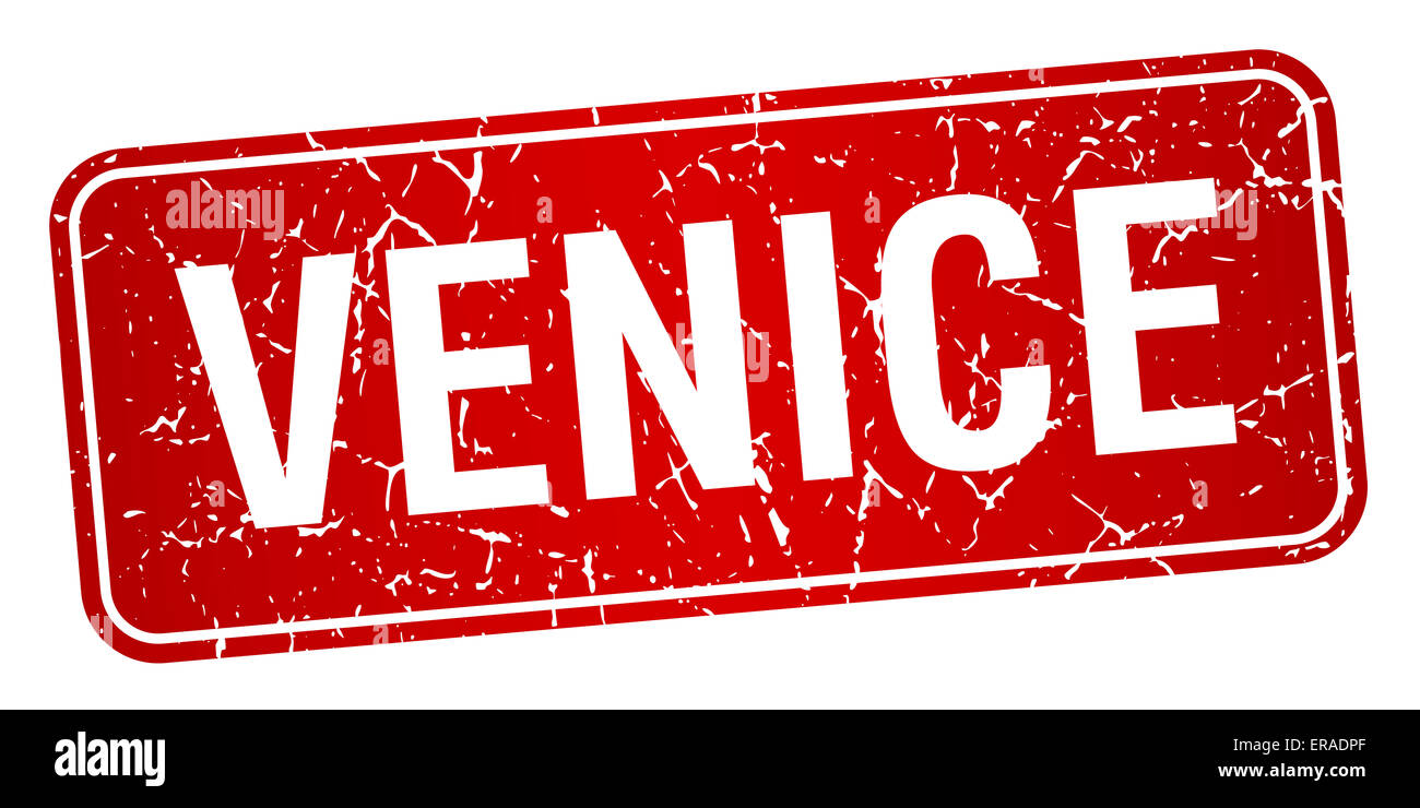 Venice red stamp isolated on white background Stock Photo - Alamy