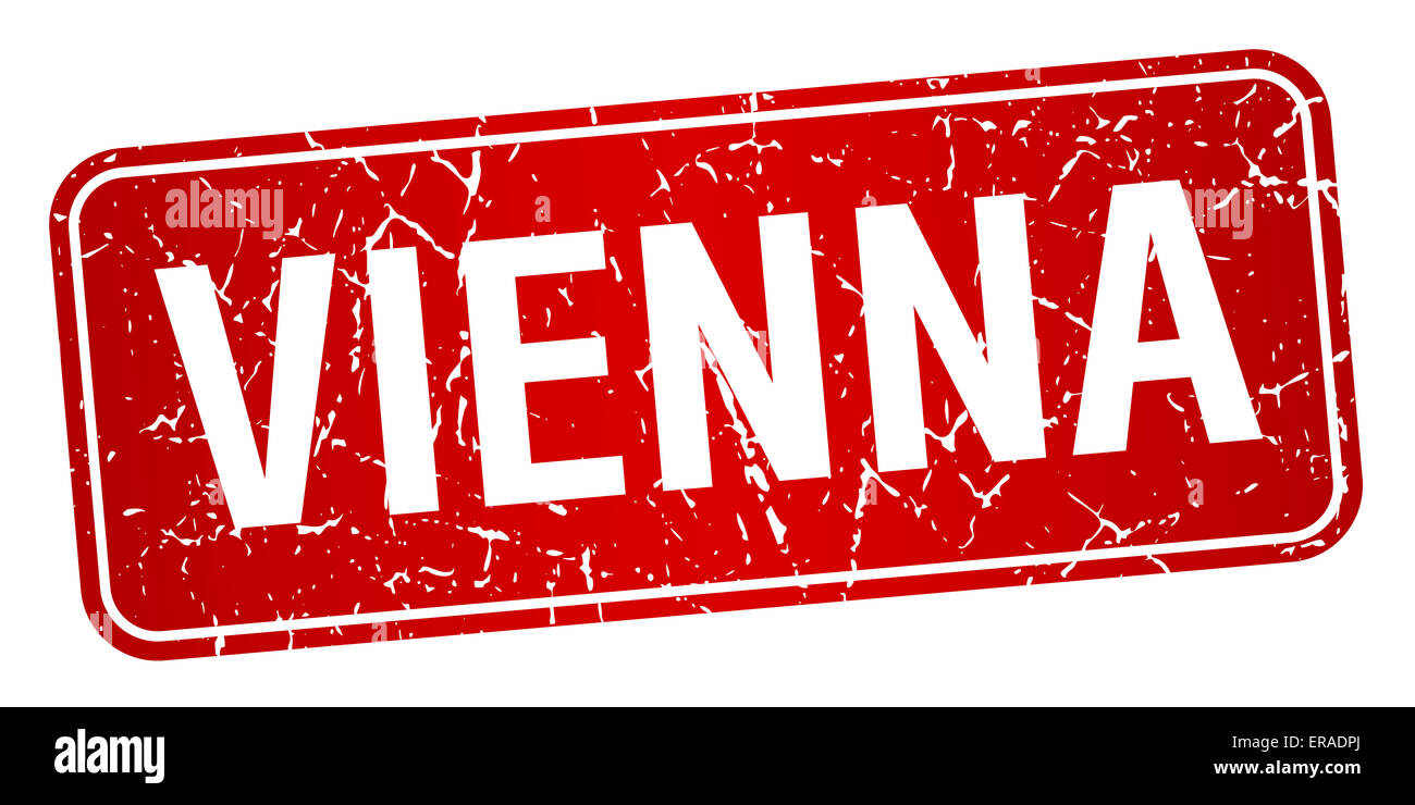 Vienna red stamp isolated on white background Stock Photo - Alamy