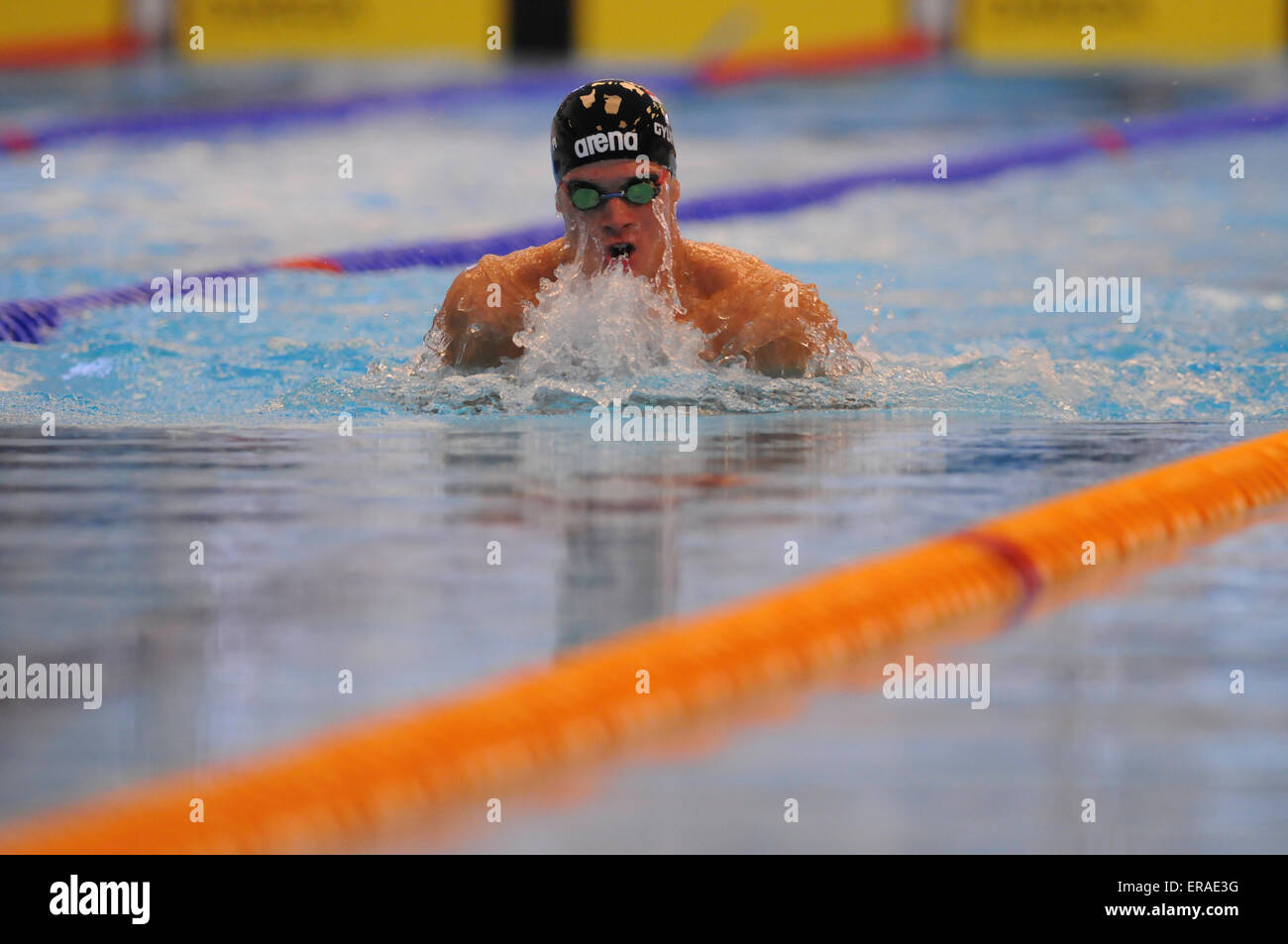 Daniel Gyurta (HUN) won the 100m breaststroke final at Bergen Swim ...