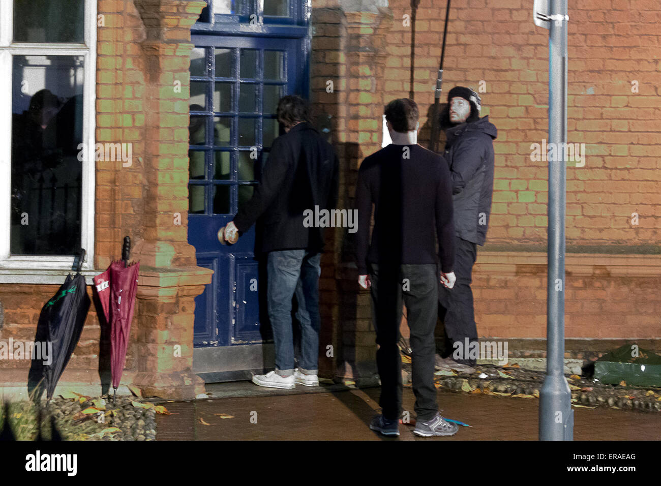 Ben Whishaw and Edward Holcroft spotted filming night scenes for ...