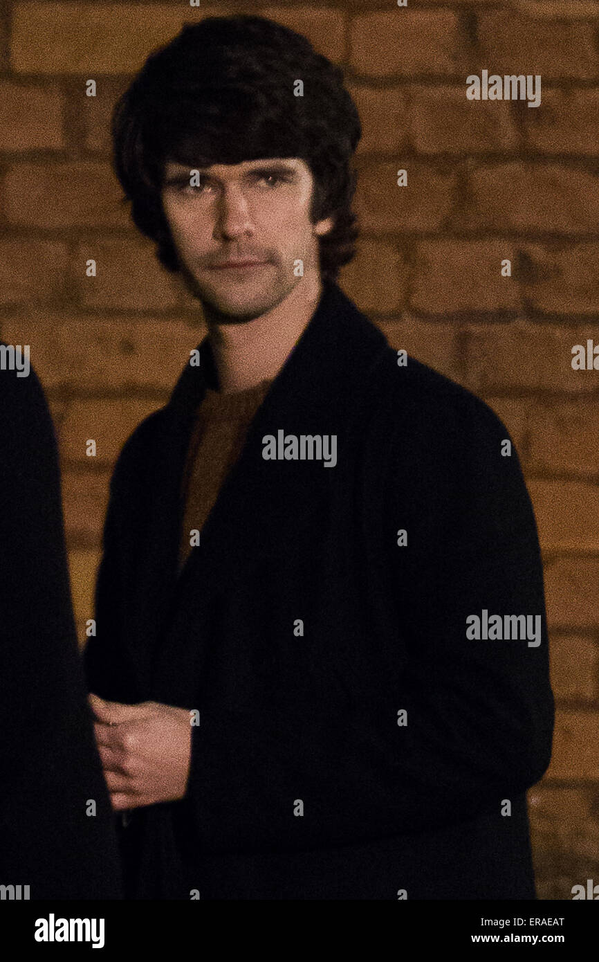Ben Whishaw and Edward Holcroft spotted filming night scenes for ...