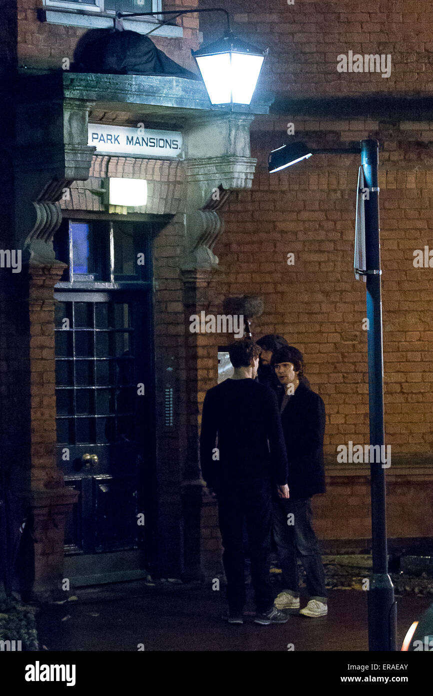 Ben Whishaw and Edward Holcroft spotted filming night scenes for ...