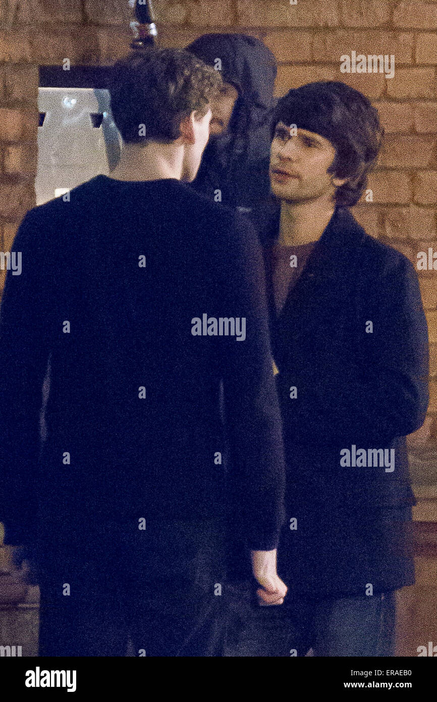 Ben Whishaw and Edward Holcroft spotted filming night scenes for ...