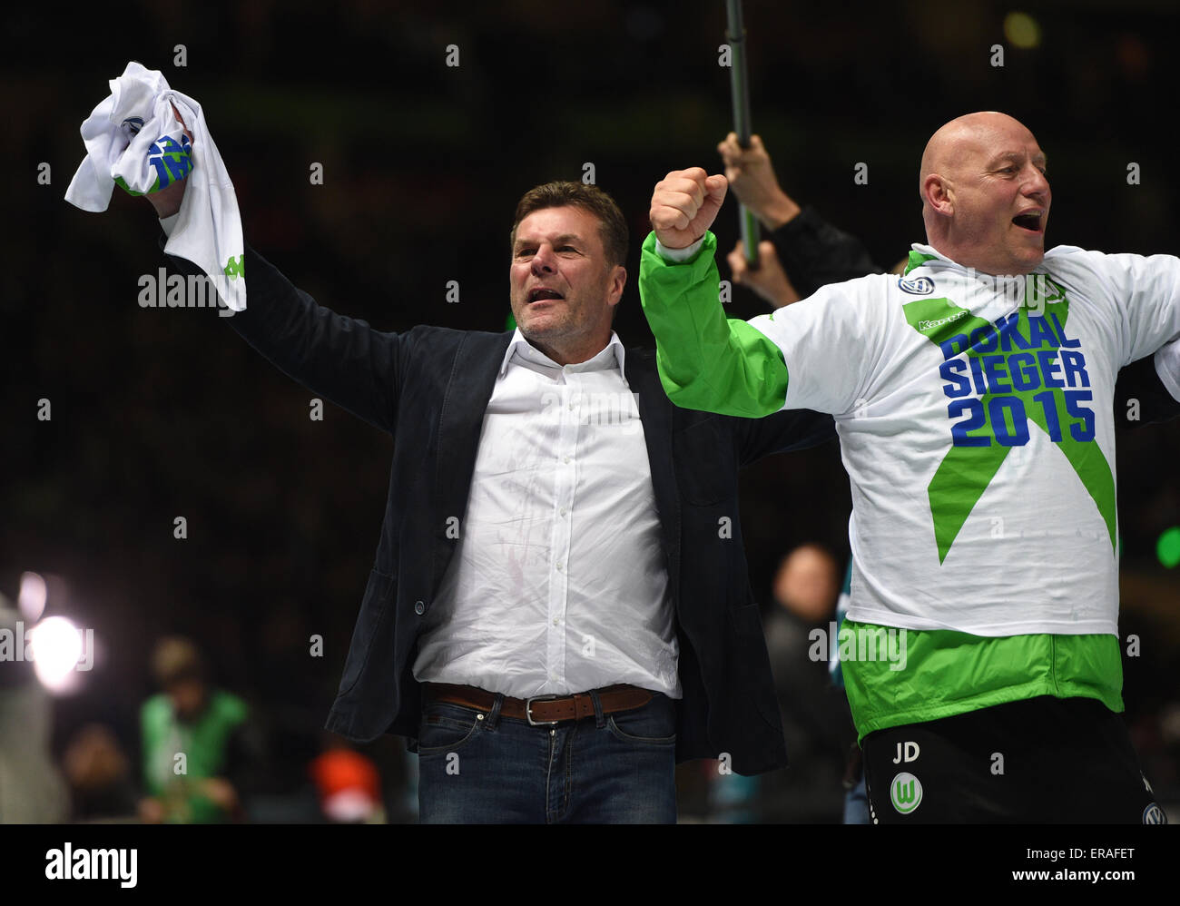 Berlin, Germany. 30th May, 2015. Wolfsburg's coach Dieter Hecking ...