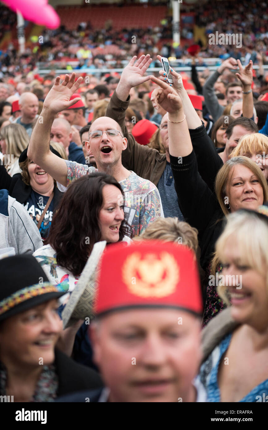 Gloucester, UK. 30th May 2015. Madness play live at Kingsholm Stadium ...