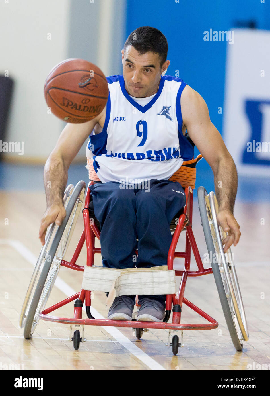 Sofia, Bulgaria - May 16, 2015: Physically disabled people are playing ...