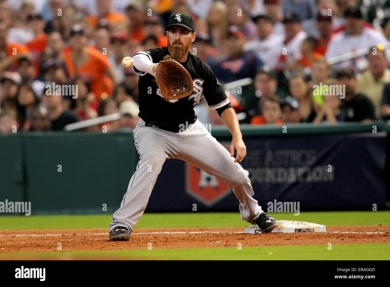 Houston, TX, USA. 30th May, 2015. Chicago White Sox designated hitter ...