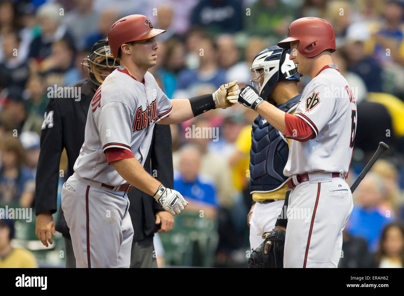 Milwaukee, WI, USA. 30th May, 2015. Arizona Diamondbacks first baseman ...