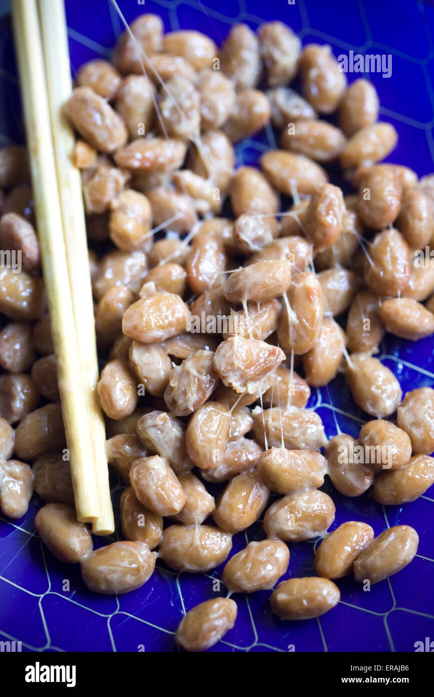 Natto or Fermented Soybeans - a Japanese delicacy - An example of the ...