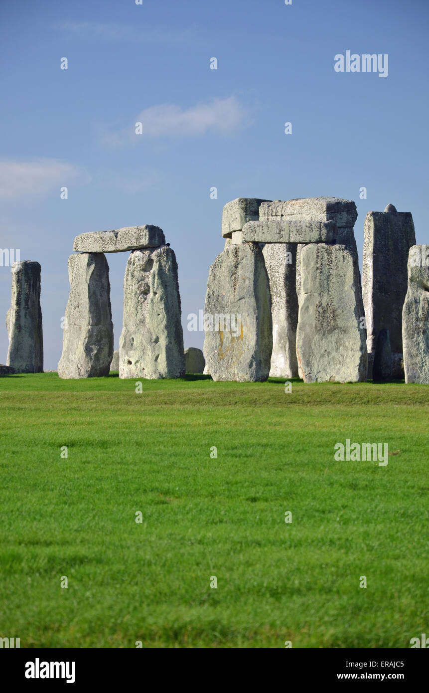 the trilithon stones at Stonehenge in England Stock Photo - Alamy