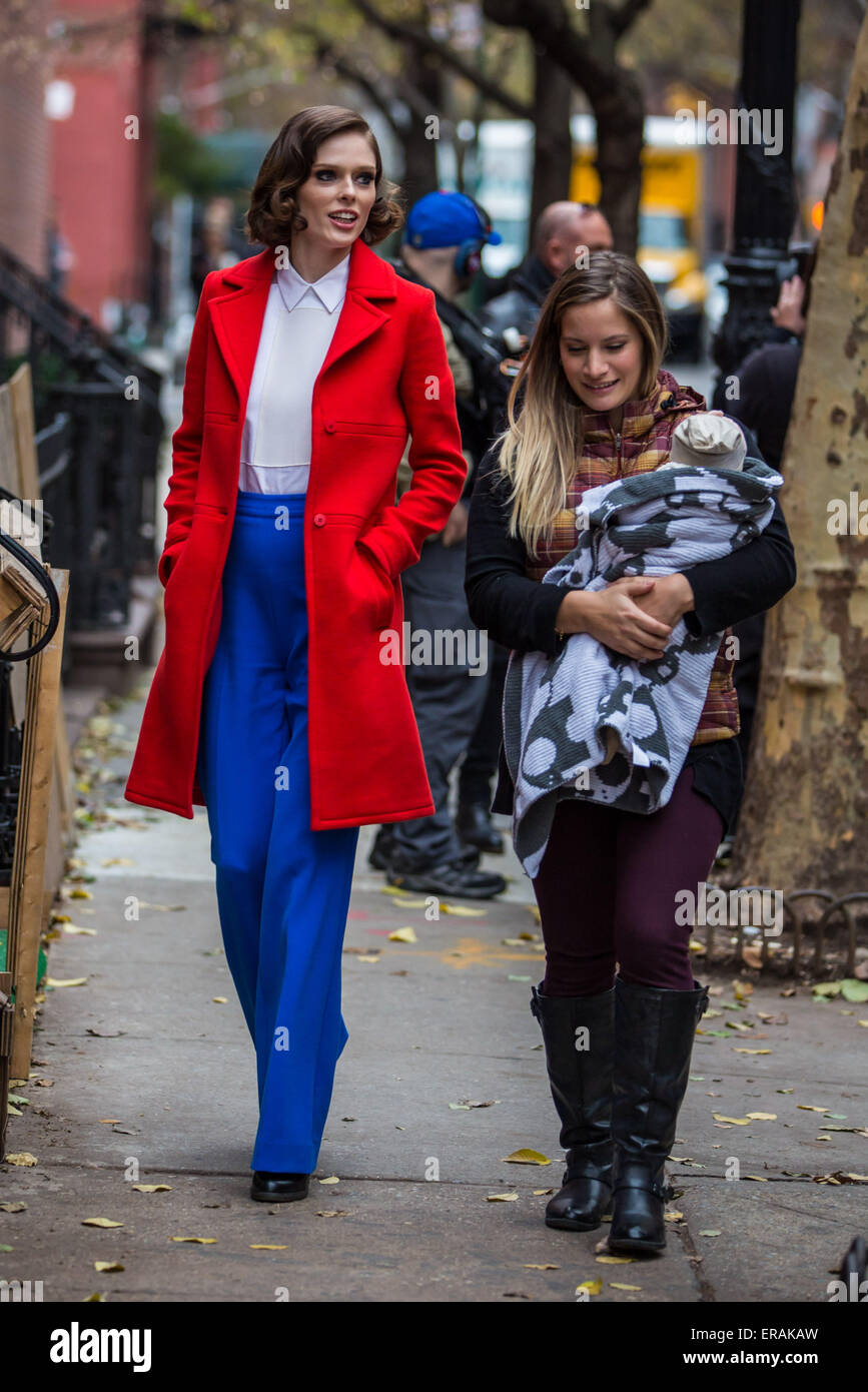 Coco Rocha filming for the modelling reality show 'The Face' Featuring ...