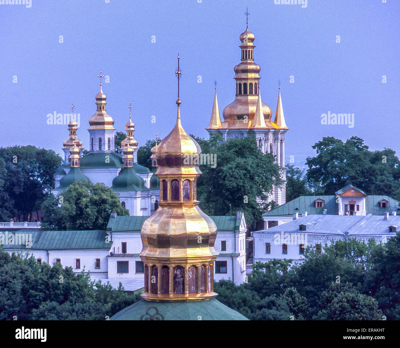 June 13, 1989 - Kiev, Ukraine - In center are the gilded onion domes ...