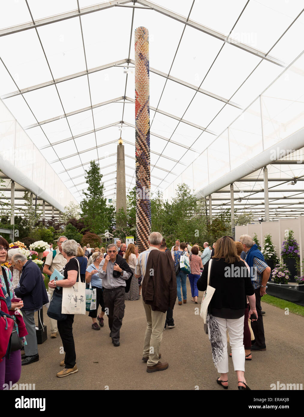Main walkway of the Great Pavillon at the RHS Chelsea Flower Show 2015 ...