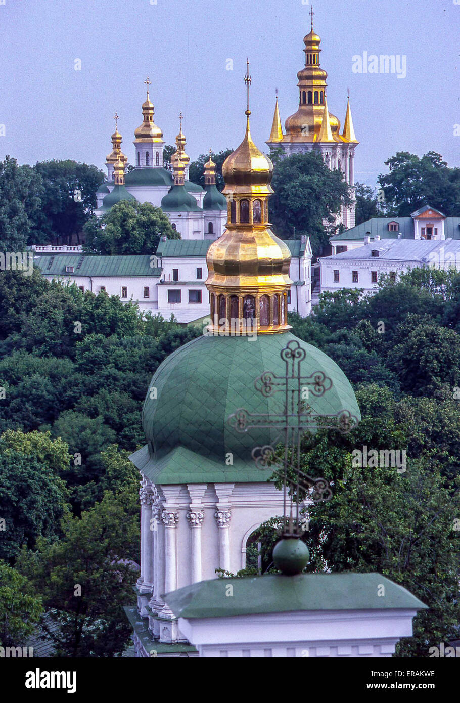 June 13, 1989 - Kiev, Ukraine - In center are the gilded onion domes ...