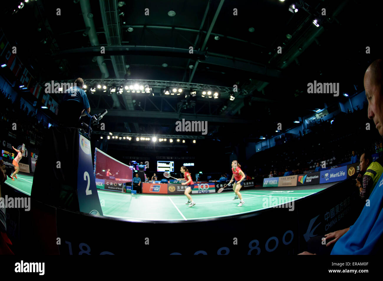 Sydney, AUSTRALIA - May 30, 2015: The Australian Badminton Open 2015 ...