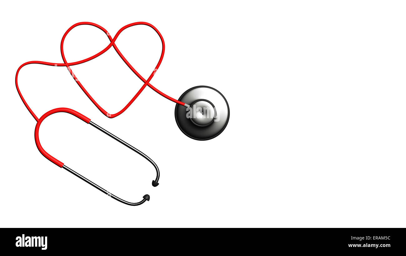 Close up view of grey stethoscope on white back for adv or others ...