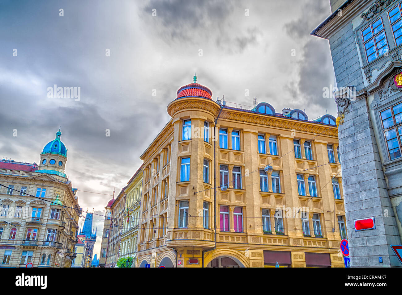 Streets and buildings of Mala Strana quarter in Prague Stock Photo - Alamy