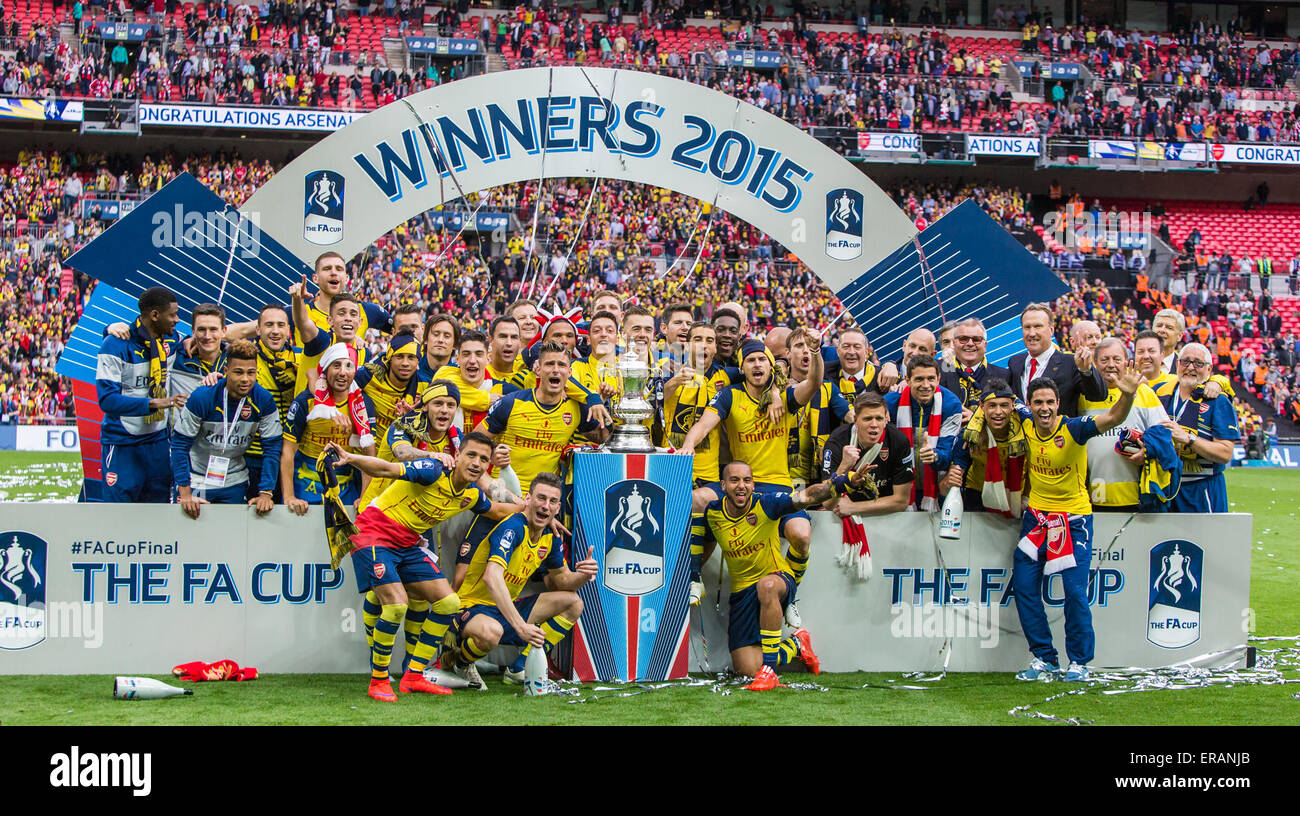 Arsenal 2015 fa cup hi-res stock photography and images - Alamy