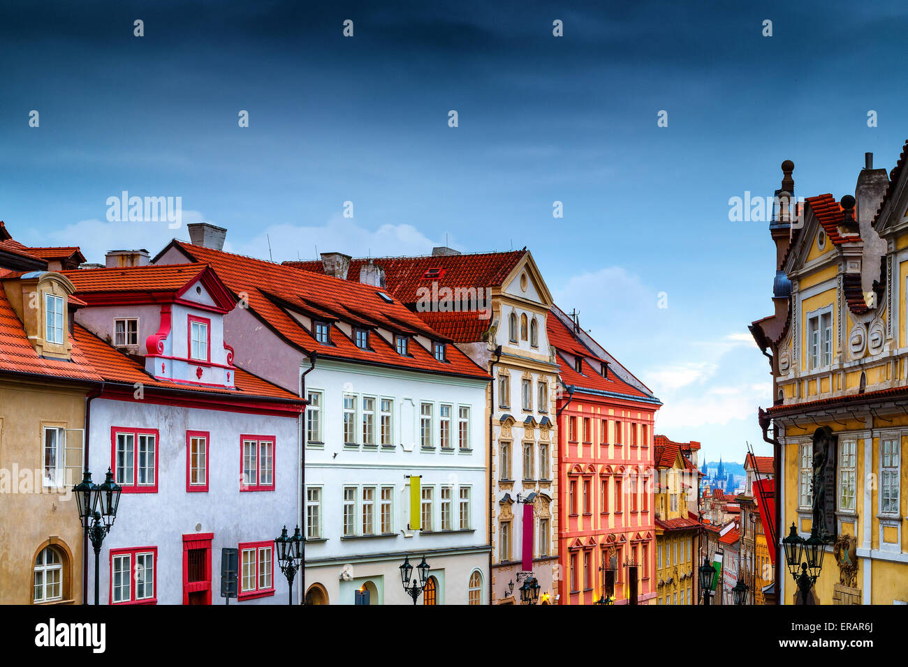 Streets and buildings of Mala Strana quarter in Prague Stock Photo - Alamy