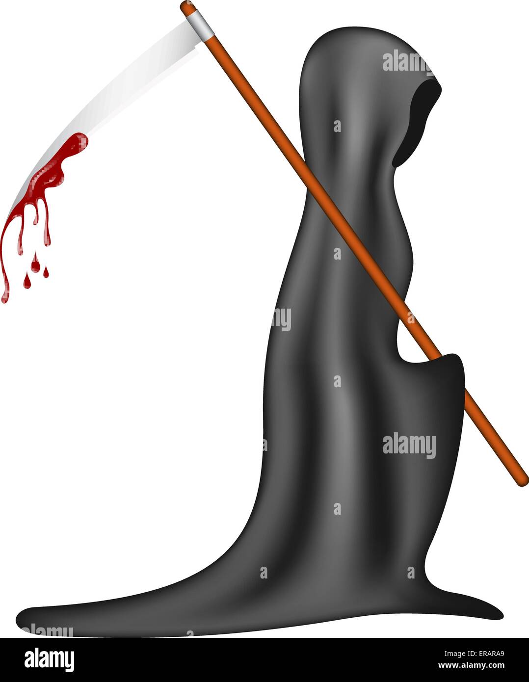 Grim reaper with bloody scythe Stock Vector Image & Art - Alamy