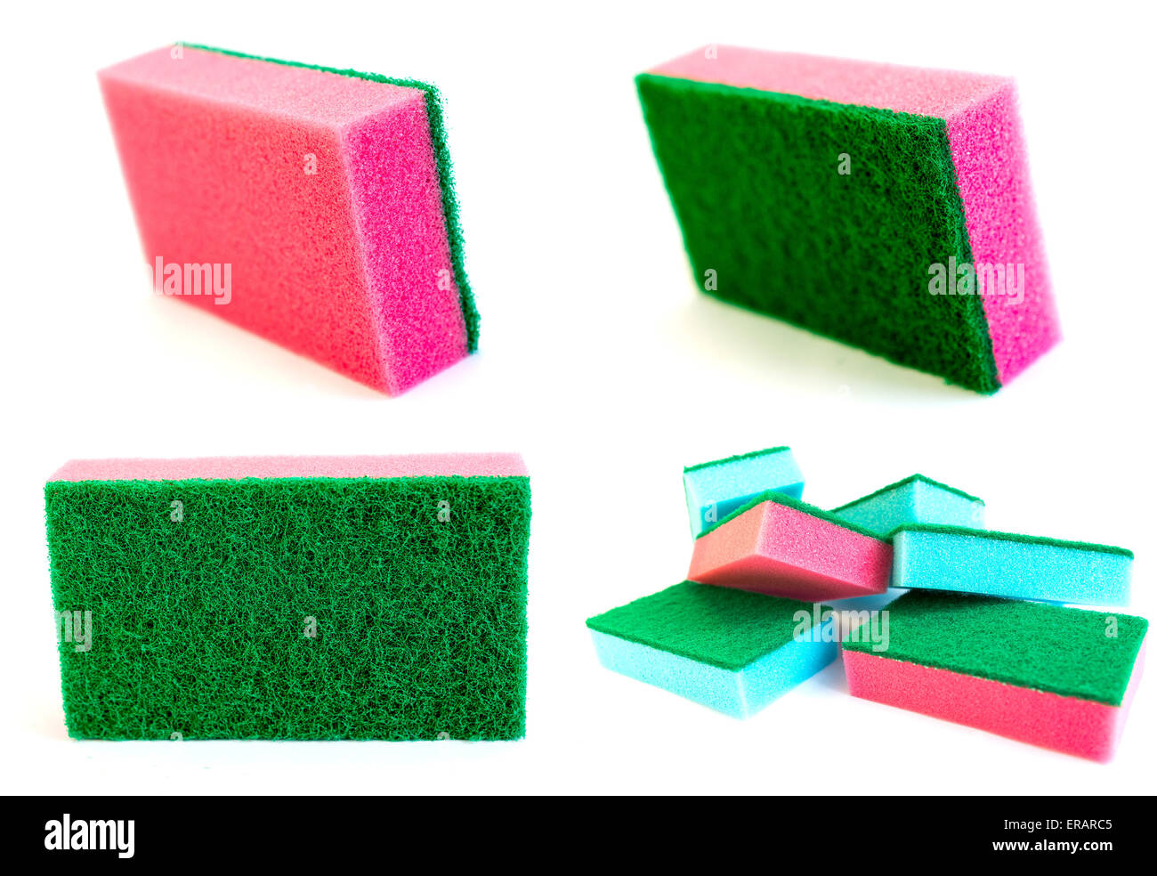 Red sponges collection isolated on white Stock Photo - Alamy