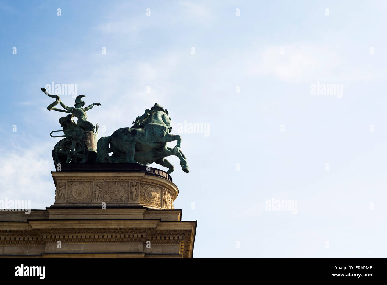 The Hero Square in Budapest, Hungary at daytime Stock Photo - Alamy