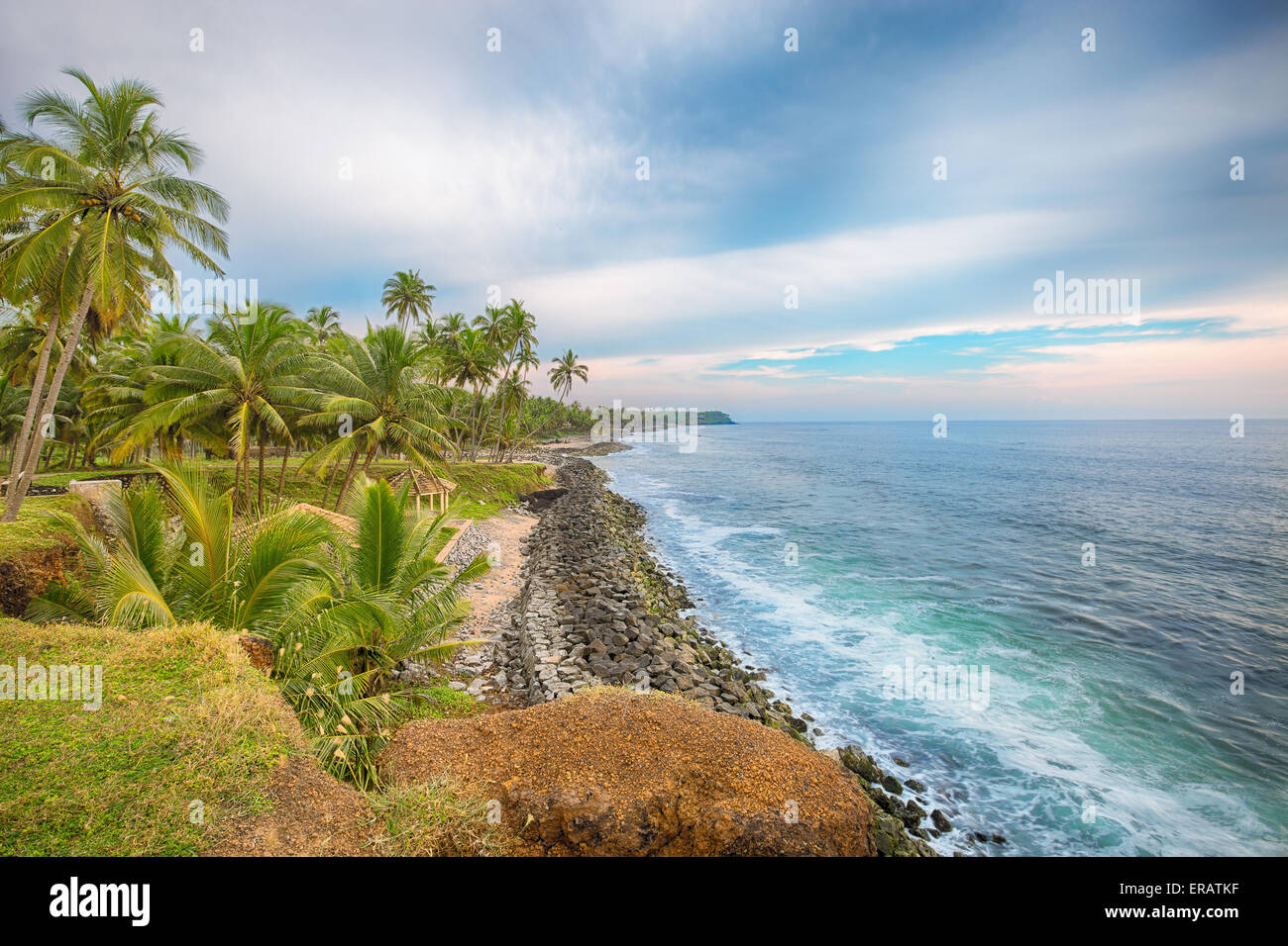 Beautiful Kerala state, Varkala beach with amazing cliff Stock Photo ...