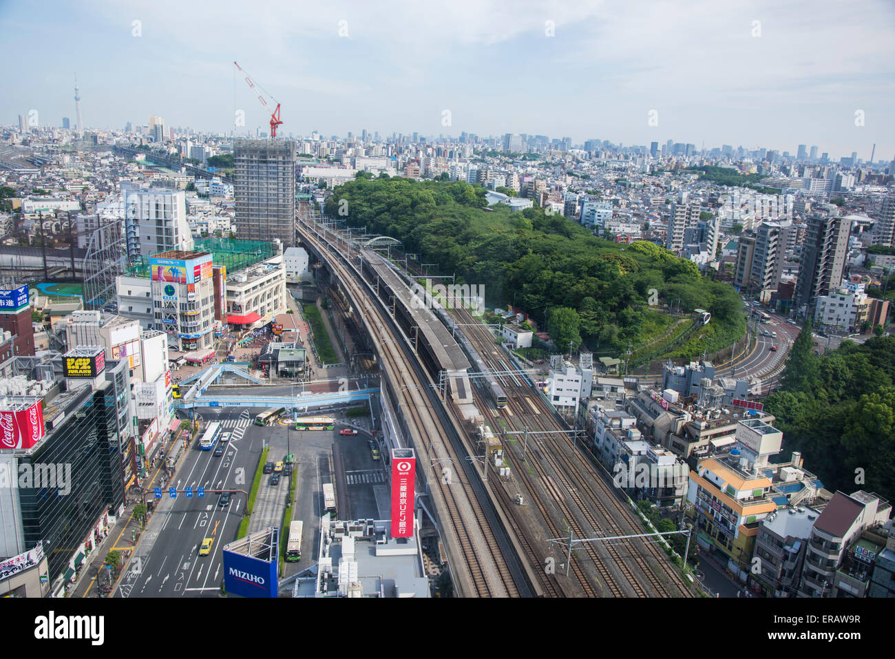 Aerial view of Oji Station,Kita-Ku,Tokyo,Japan Stock Photo - Alamy