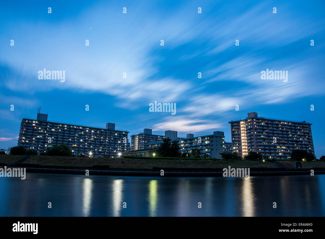 Toyoshima Gochome Danchi, near Toyoshima Bridge, Sumida River,Tokyo ...