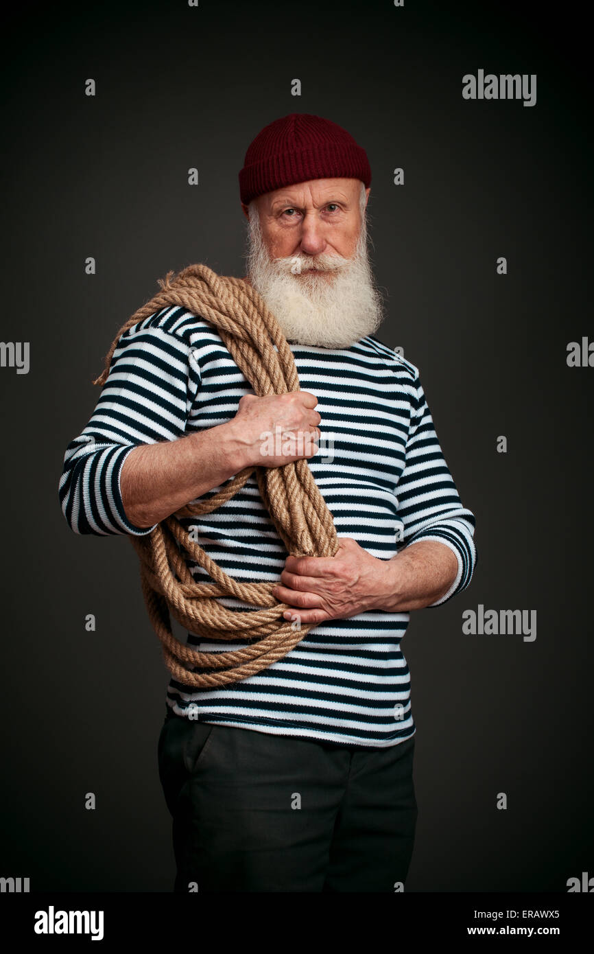 Handsome sailor isolated. Seaman Stock Photo - Alamy