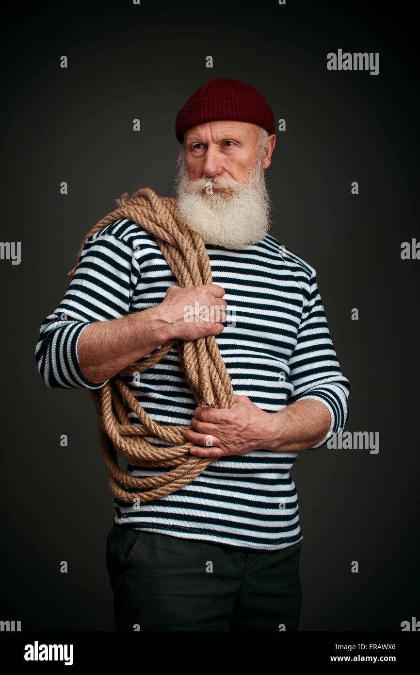 Handsome sailor isolated. Seaman Stock Photo - Alamy