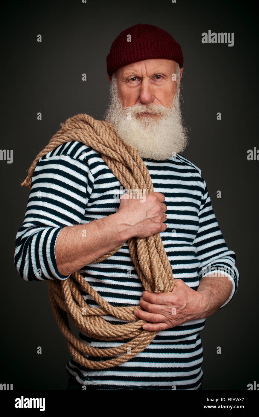 Handsome sailor isolated. Seaman Stock Photo - Alamy