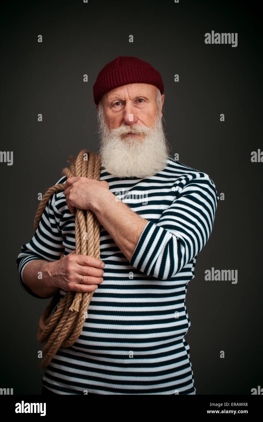 Handsome sailor isolated. Seaman Stock Photo - Alamy