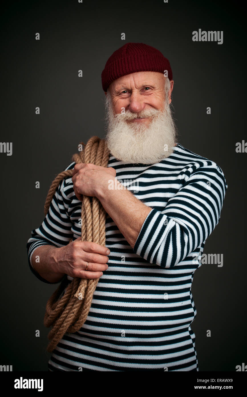 Handsome sailor isolated. Seaman Stock Photo - Alamy