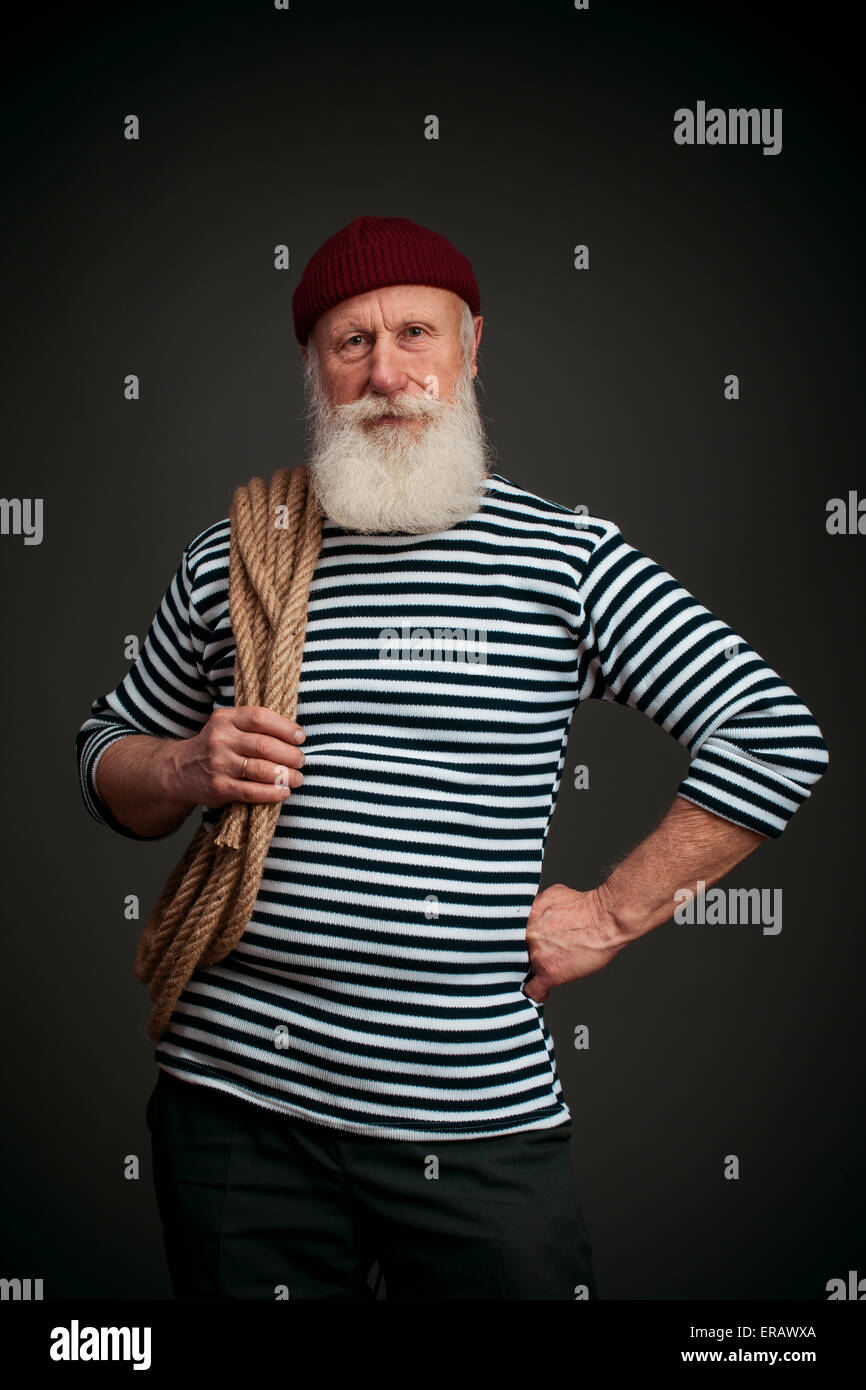 Handsome sailor isolated. Seaman Stock Photo - Alamy