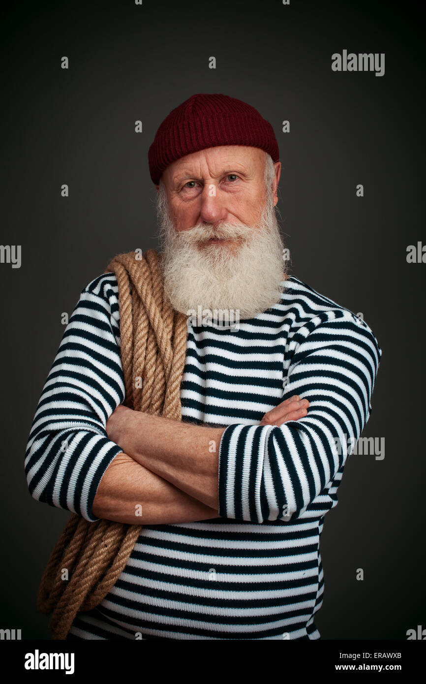 Handsome sailor isolated. Seaman Stock Photo - Alamy