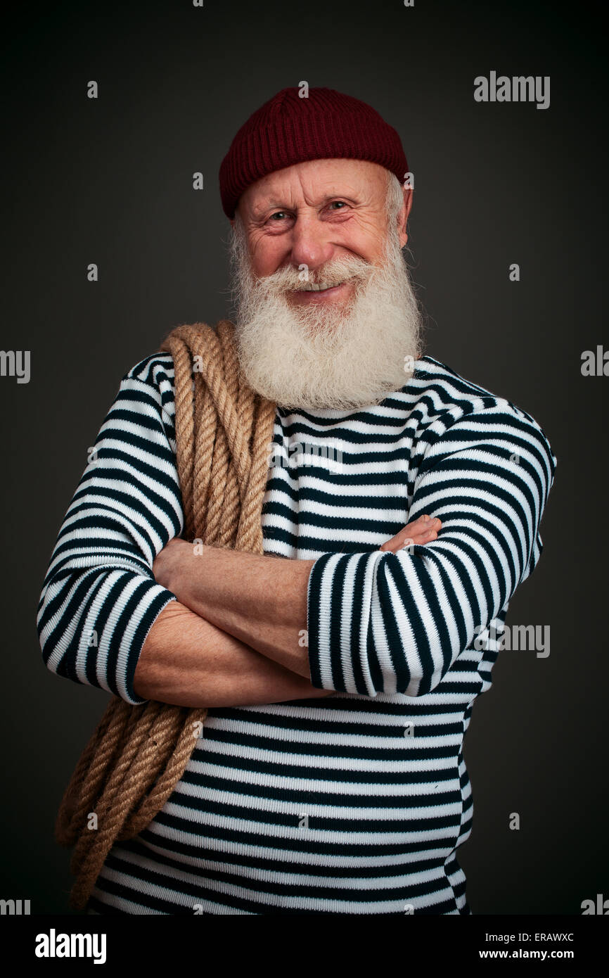 Handsome sailor isolated. Seaman Stock Photo - Alamy